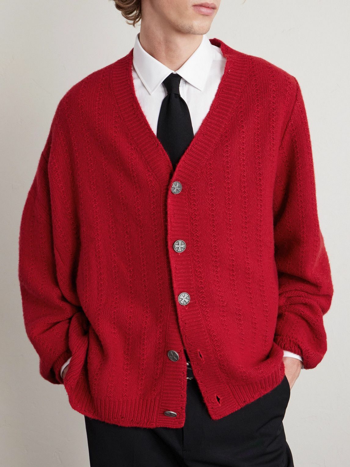 Enfants Riches Déprimés - Asymmetric Cashmere Cardigan - Red Enfants ...