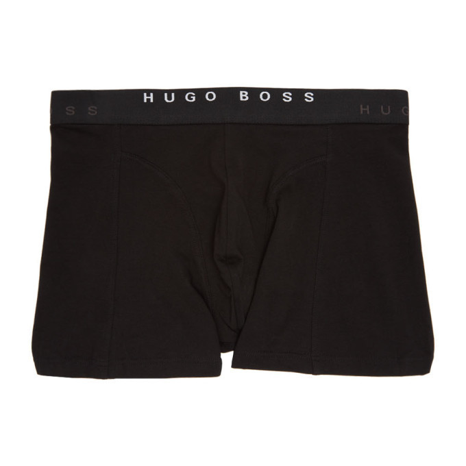 Boss Two-Pack Black and Striped Boxer Briefs BOSS