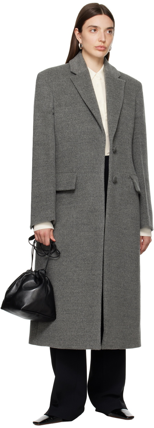 Jil Sander Gray Vented Coat Jil Sander