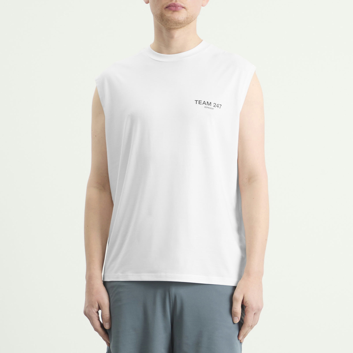 Represent 247 Men's Represent Team 247 Oversized Tank in Flat White ...