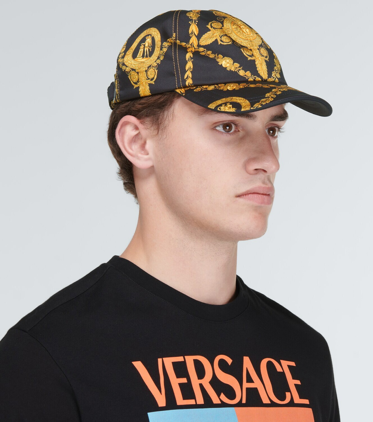 Versace Maschera Baroque satin baseball cap Versace