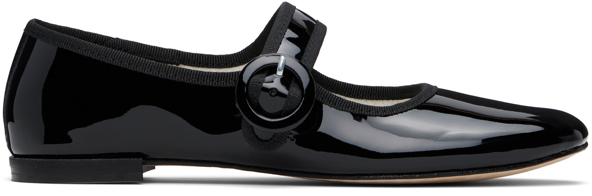 Repetto Black Georgia Square-Toe Mary Jane Ballerina Flats Repetto