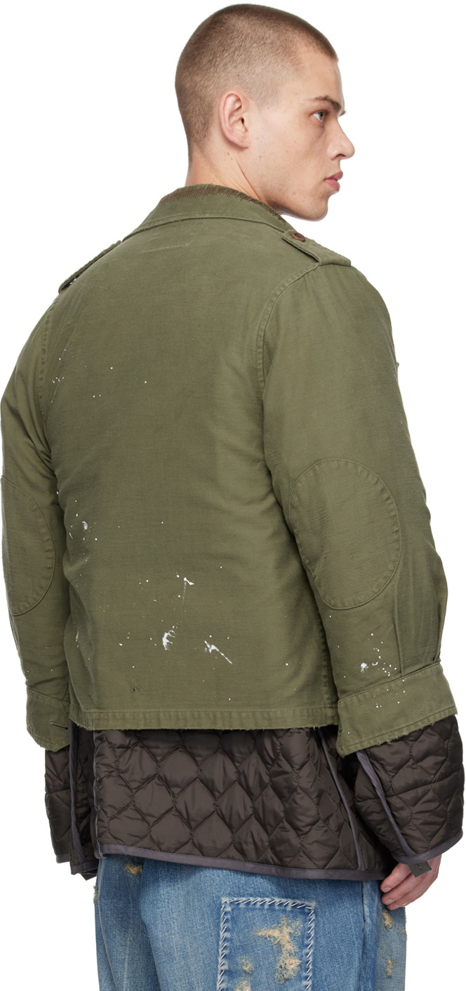 kolor Khaki Layered Coat Kolor