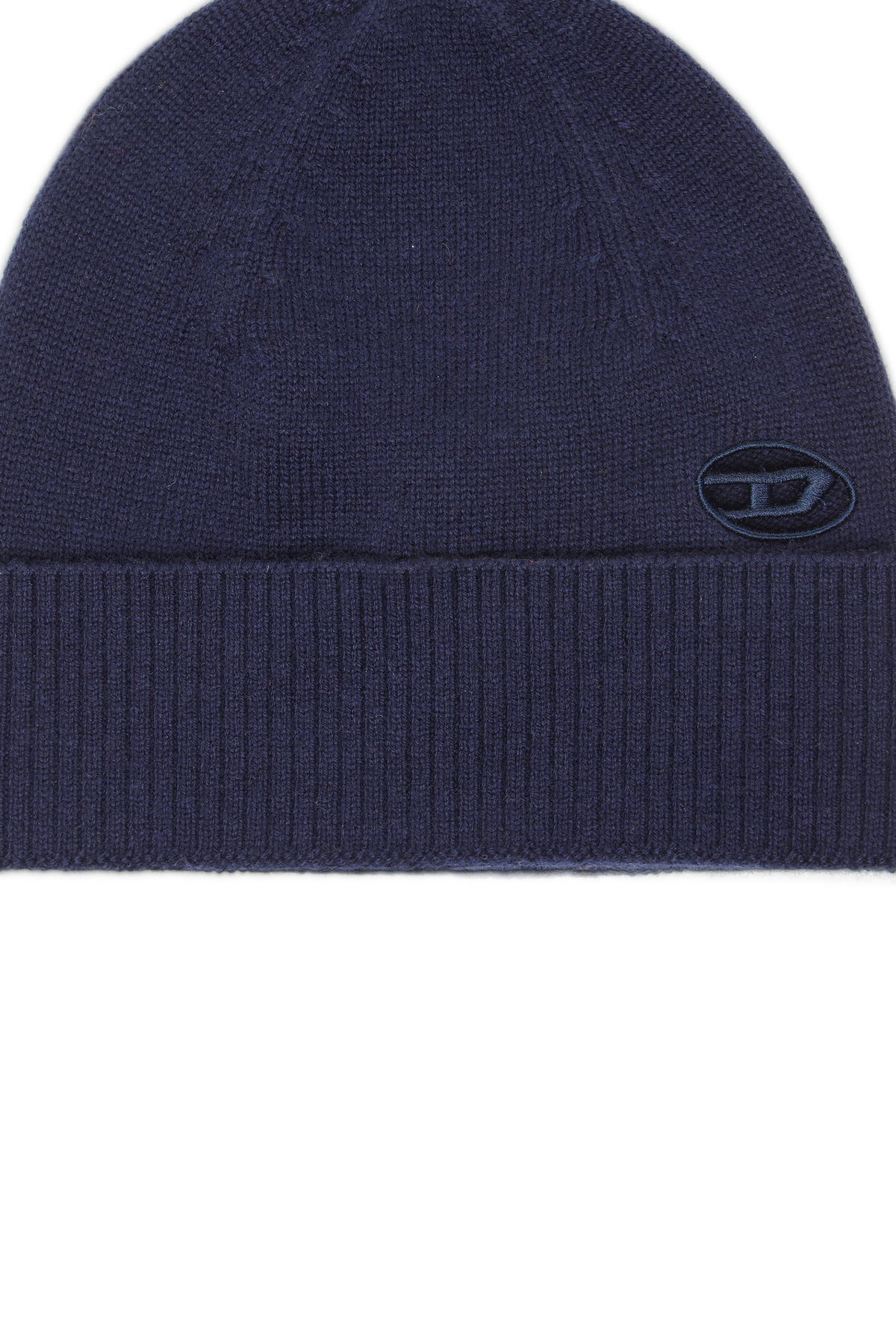 Diesel Beanie with embroidered Oval D patch - Knit caps - Unisex - Blue ...