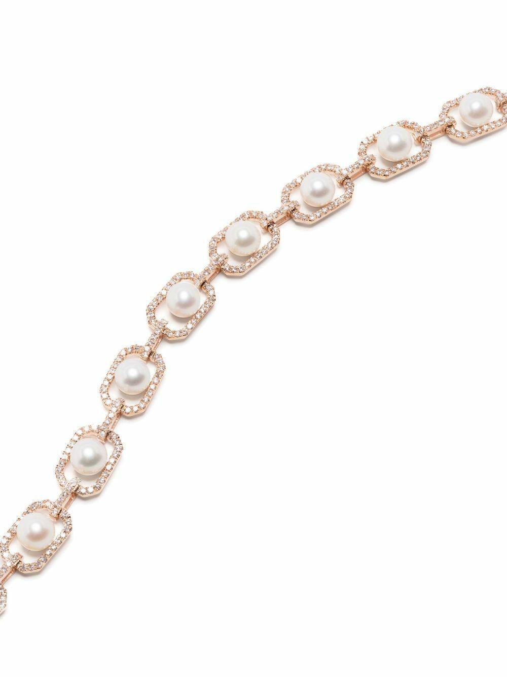 SHAY 18K Rose Gold Diamond And Pearl Bracelet SHAY