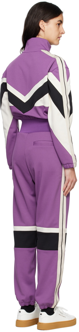 Palm Angels Purple Track Jumpsuit Palm Angels
