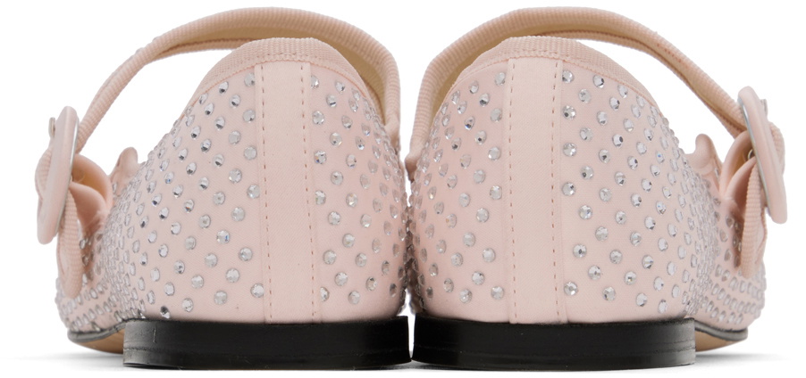 Repetto Pink Georgia Square-Toe Mary Jane Ballerina Flats Repetto