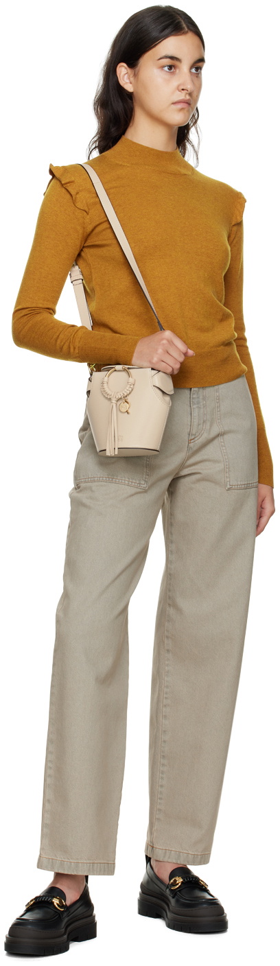 See by Chloé Brown Frilly Sweater See by Chloe