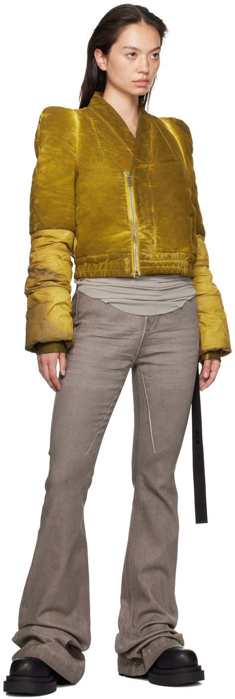 Rick Owens DRKSHDW Yellow Porterville Metro Bomber Jacket Rick Owens ...
