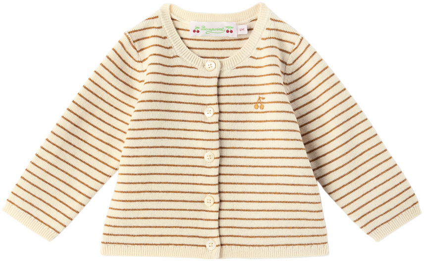 Bonpoint Baby Beige Aila Cardigan Bonpoint