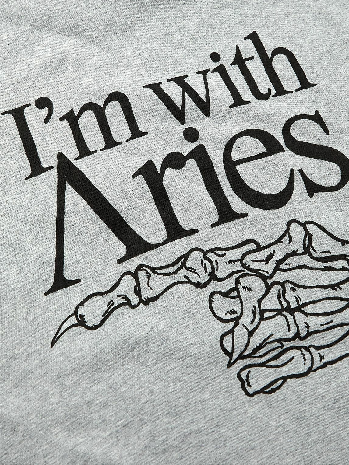 Aries - Logo-Print Cotton-Jersey T-Shirt - Gray ARIES