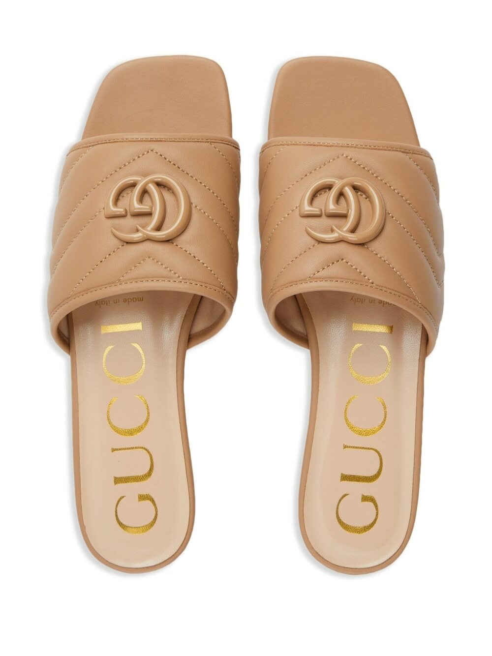 GUCCI - Leather Flat Sandals Gucci