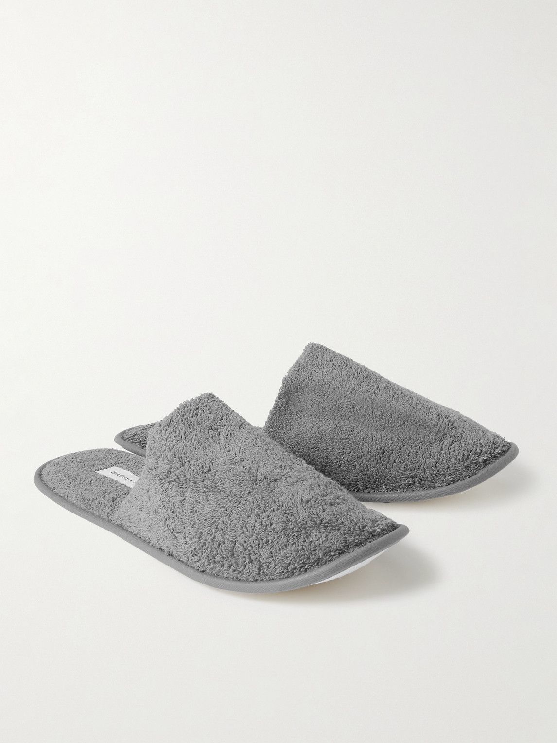 Hamilton And Hare - Cotton-Terry Slippers - Gray Hamilton and Hare
