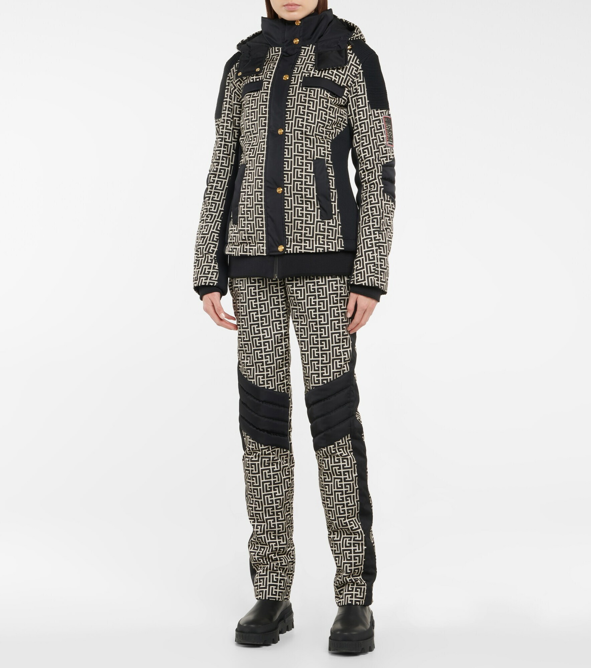 Balmain - x Rossignol monogram-print ski pants Balmain