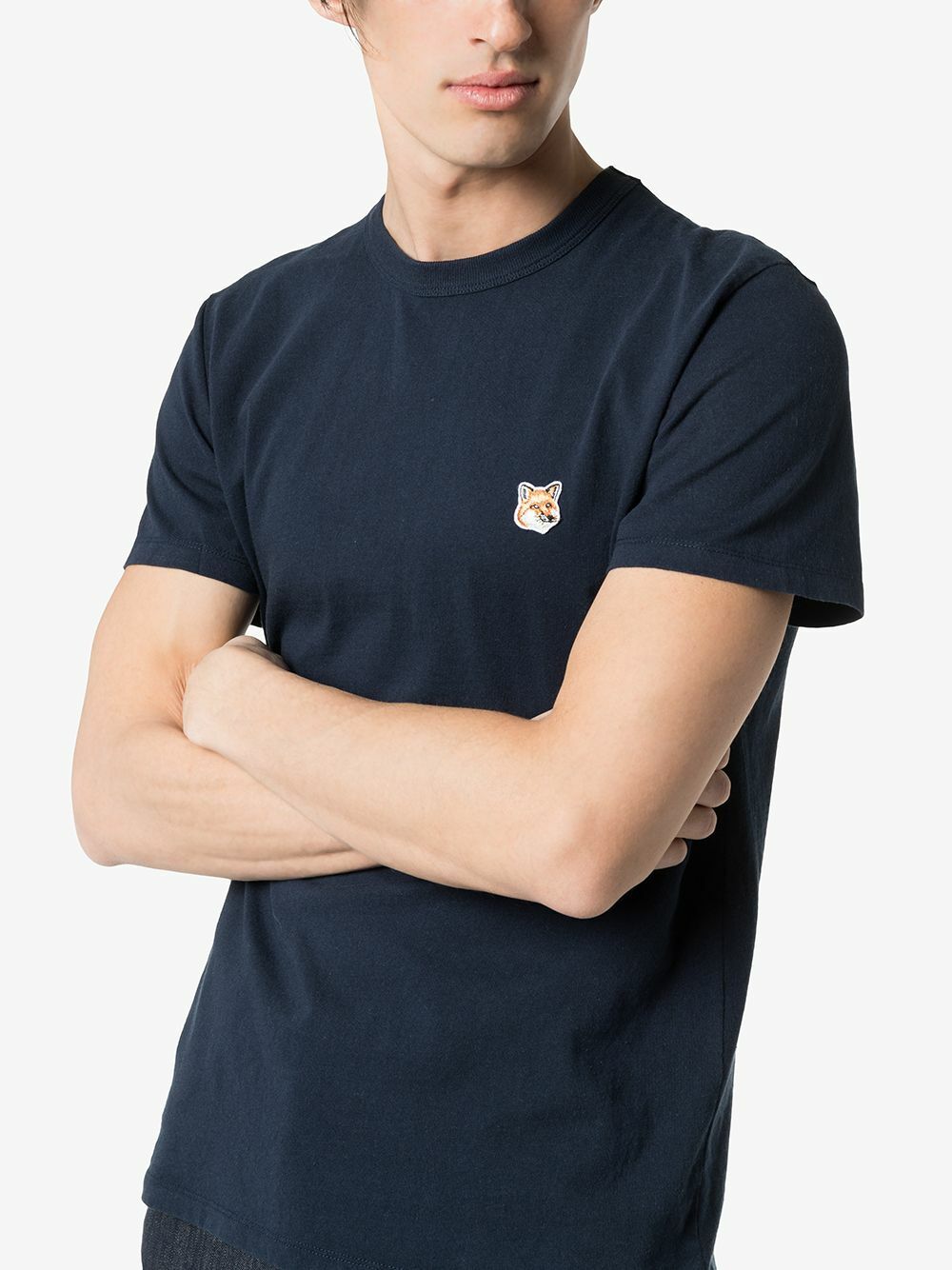 MAISON KITSUNE' - Fox Head Logo Cotton T-shirt Maison Kitsune
