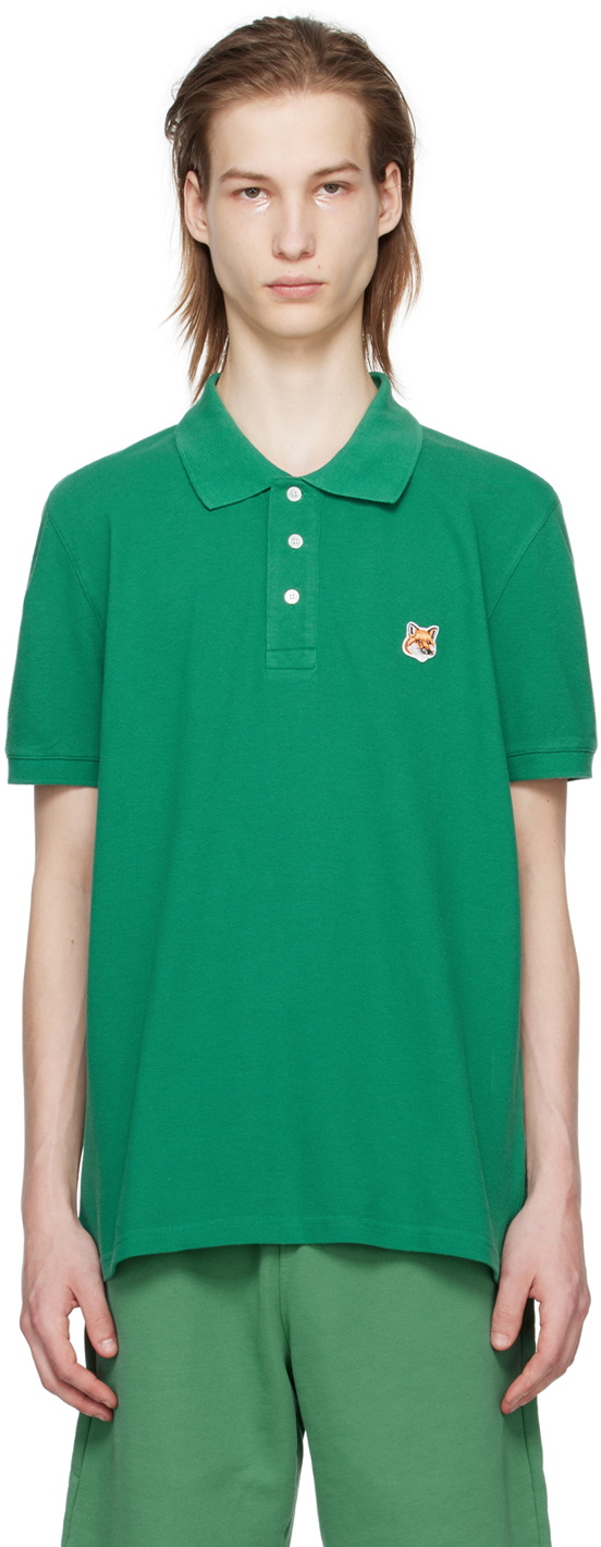 Maison Kitsuné Green Bold Fox Head Polo Maison Kitsune