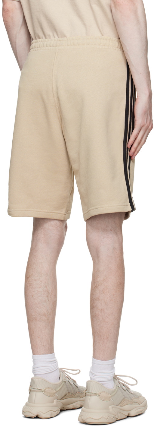 adidas Originals Beige 3-Stripe Shorts adidas Originals