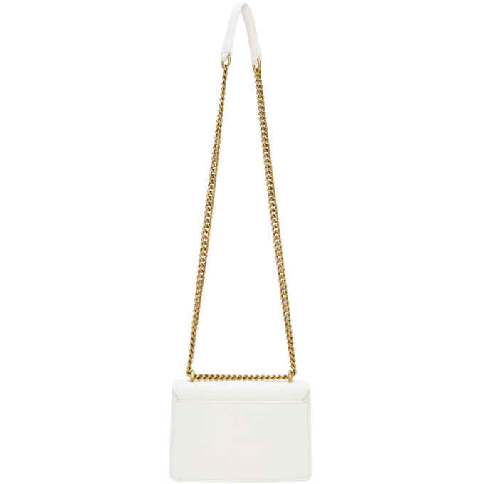 Versace Jeans Couture White Saffiano Logolock Bag Versace