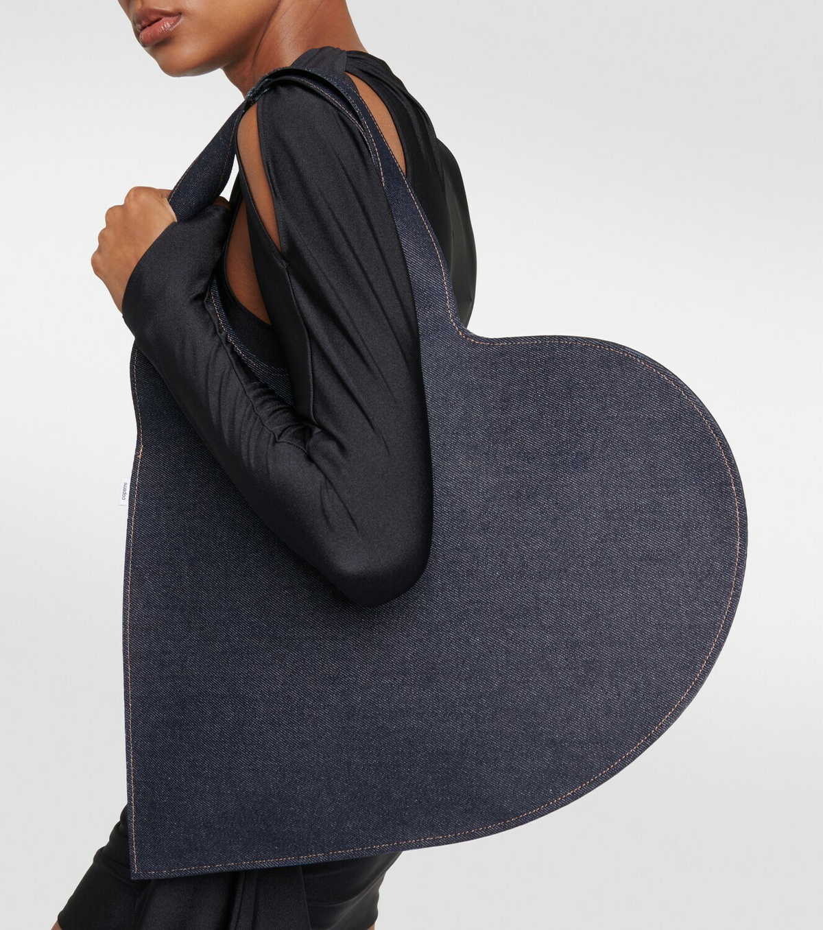 Coperni Heart Large denim shoulder bag Coperni