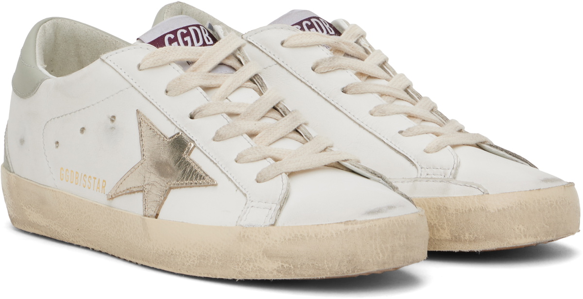 Golden Goose White Super-Star Classic Sneakers Golden Goose Deluxe Brand