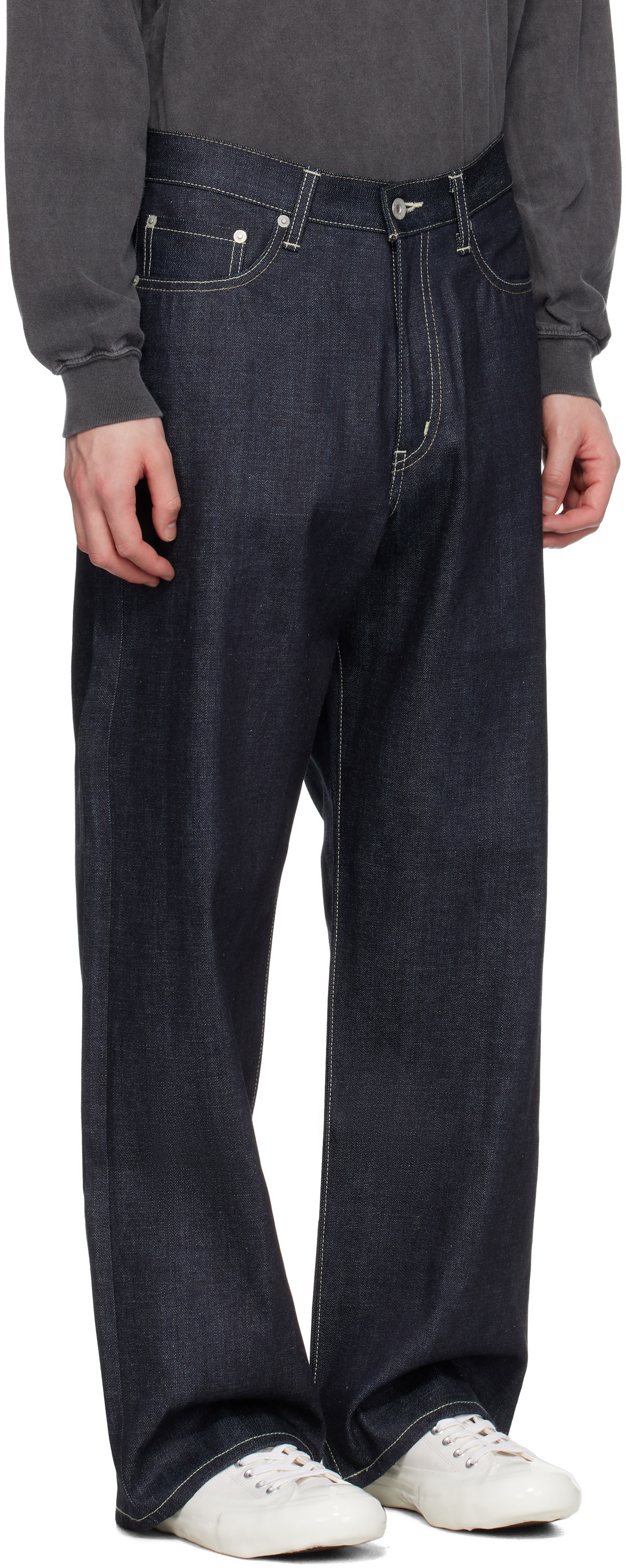 Neighborhood Blue Rigid Denim DP Wide Jeans Neighborhood