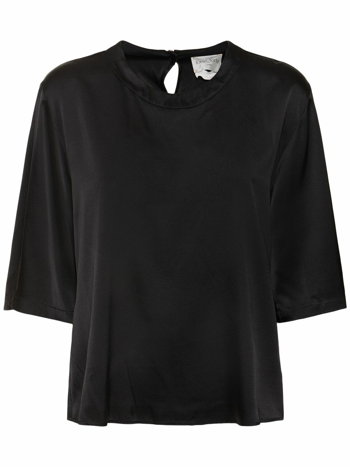 FORTE_FORTE Stretch Heavy Silk Satin T-shirt Forte Forte