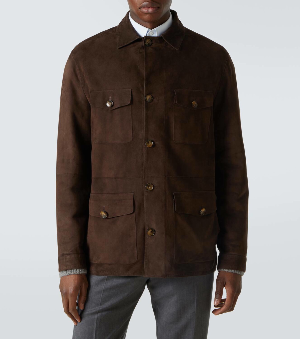 Canali Leather field jacket Canali