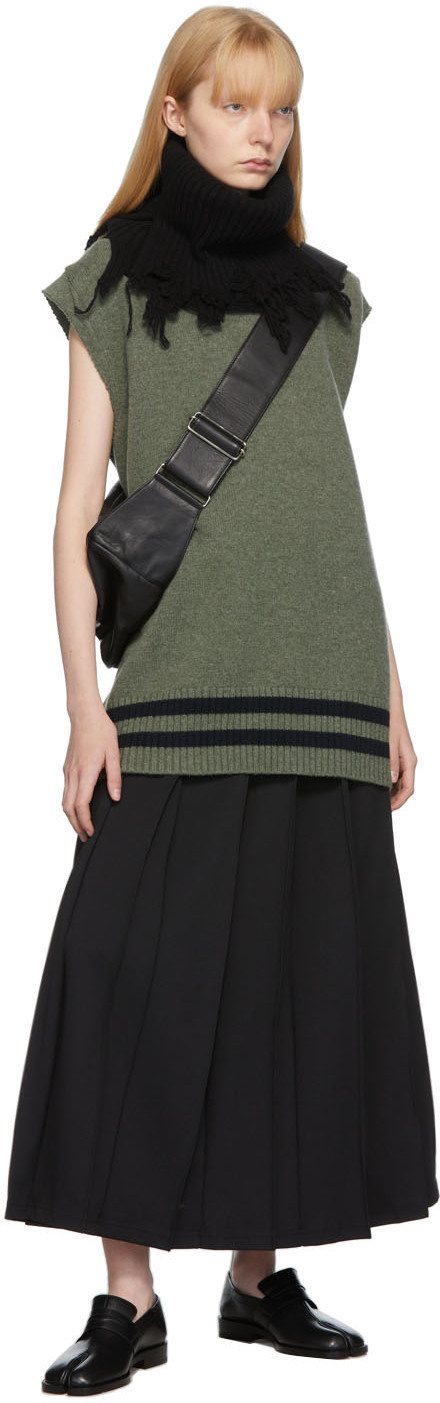 Y's Black Soft Leather Body Bag Ys