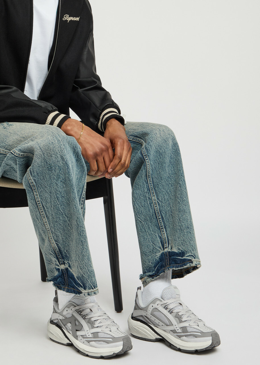 Represent Storm Runner Panelled Mesh Sneakers Grey Represent