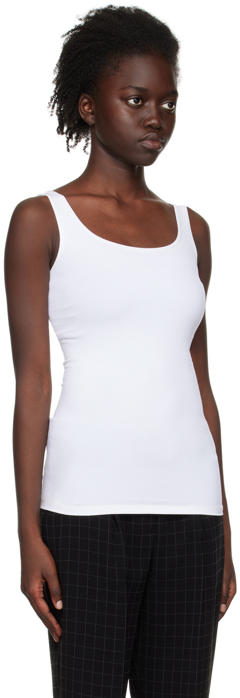 Theory White Stretch Tank Top Theory