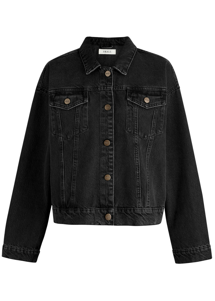 Skall Studio Inger Panelled Denim Jacket Black Skall Studio