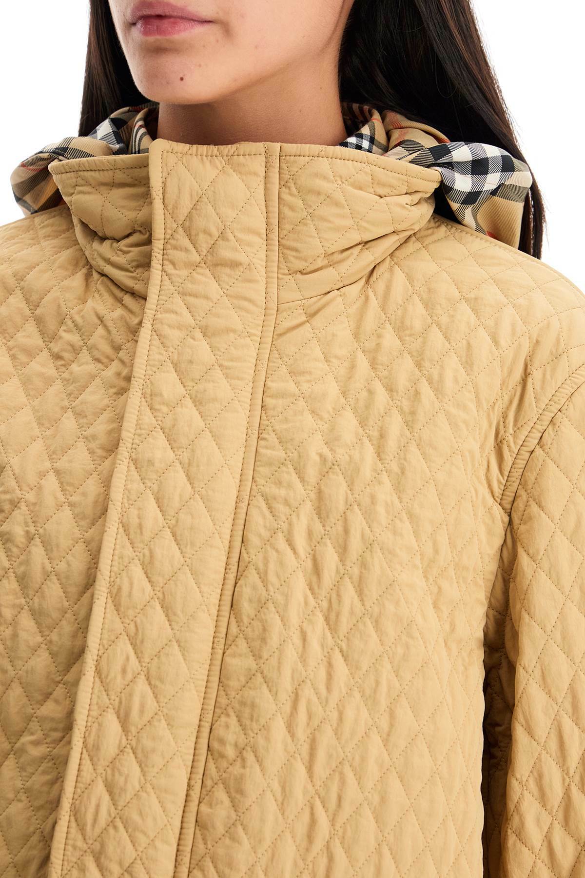 BURBERRY quilted jacket with removable hood Beige Burberry