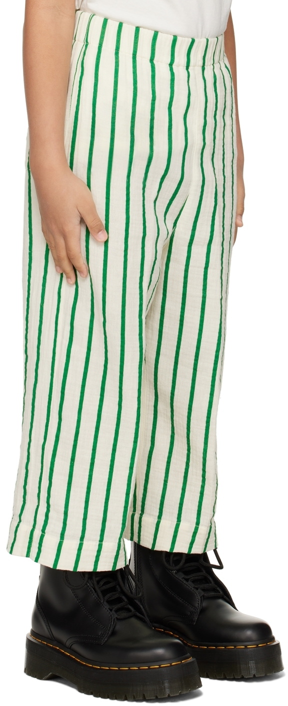The Animals Observatory Kids White & Green Emu Pants The Animals