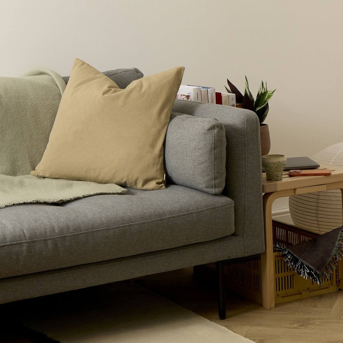 ferm LIVING Sen Cushion - Square in Cashmere ferm LIVING