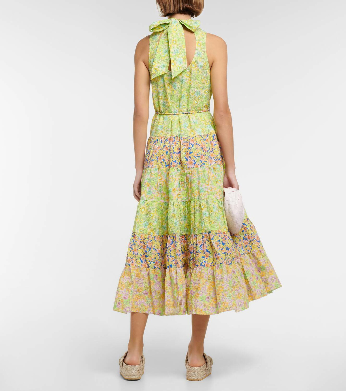 Alémais Daisy Spliced cotton midi dress ALÉMAIS