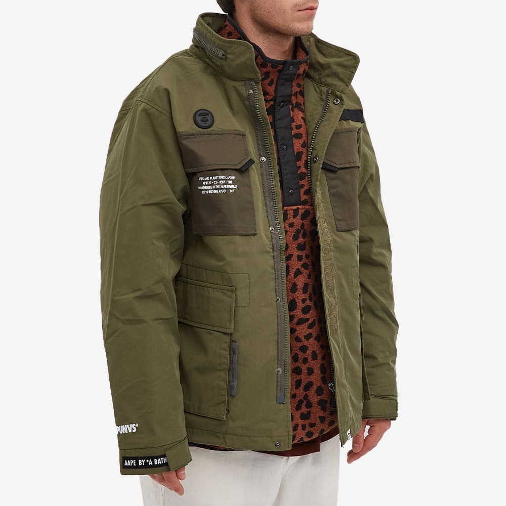 Men's AAPE Liner M-65 Jacket in Khaki AAPE by A Bathing Ape