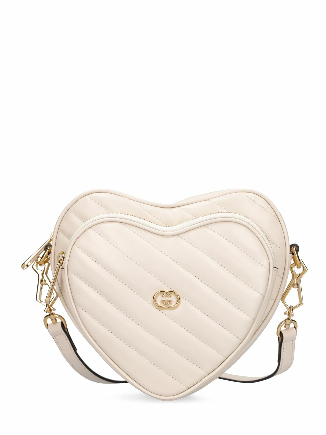 GUCCI - Interlocking G Mini Heart Leather Bag Gucci