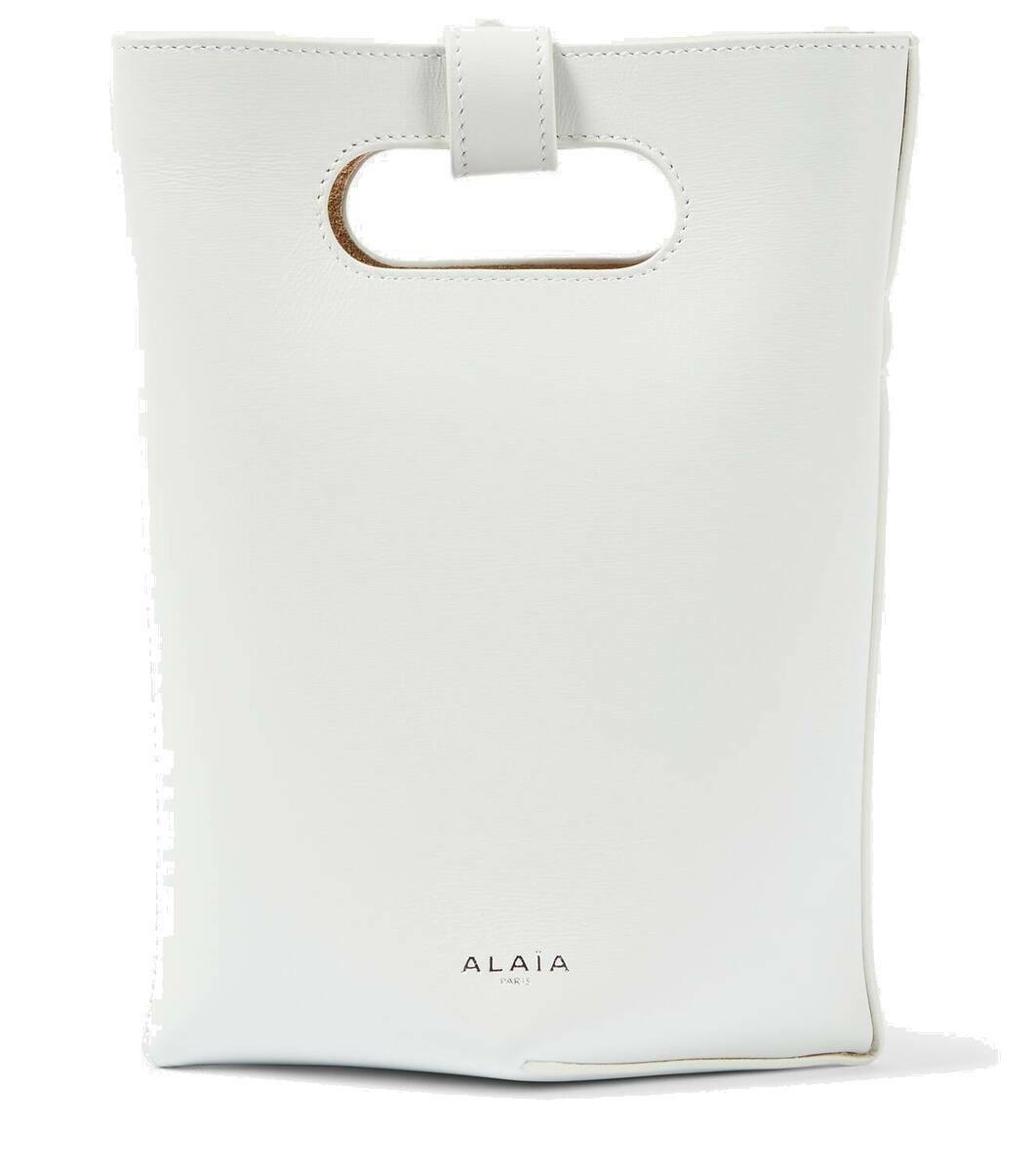 Alaïa Folded Small leather tote bag ALAÏA
