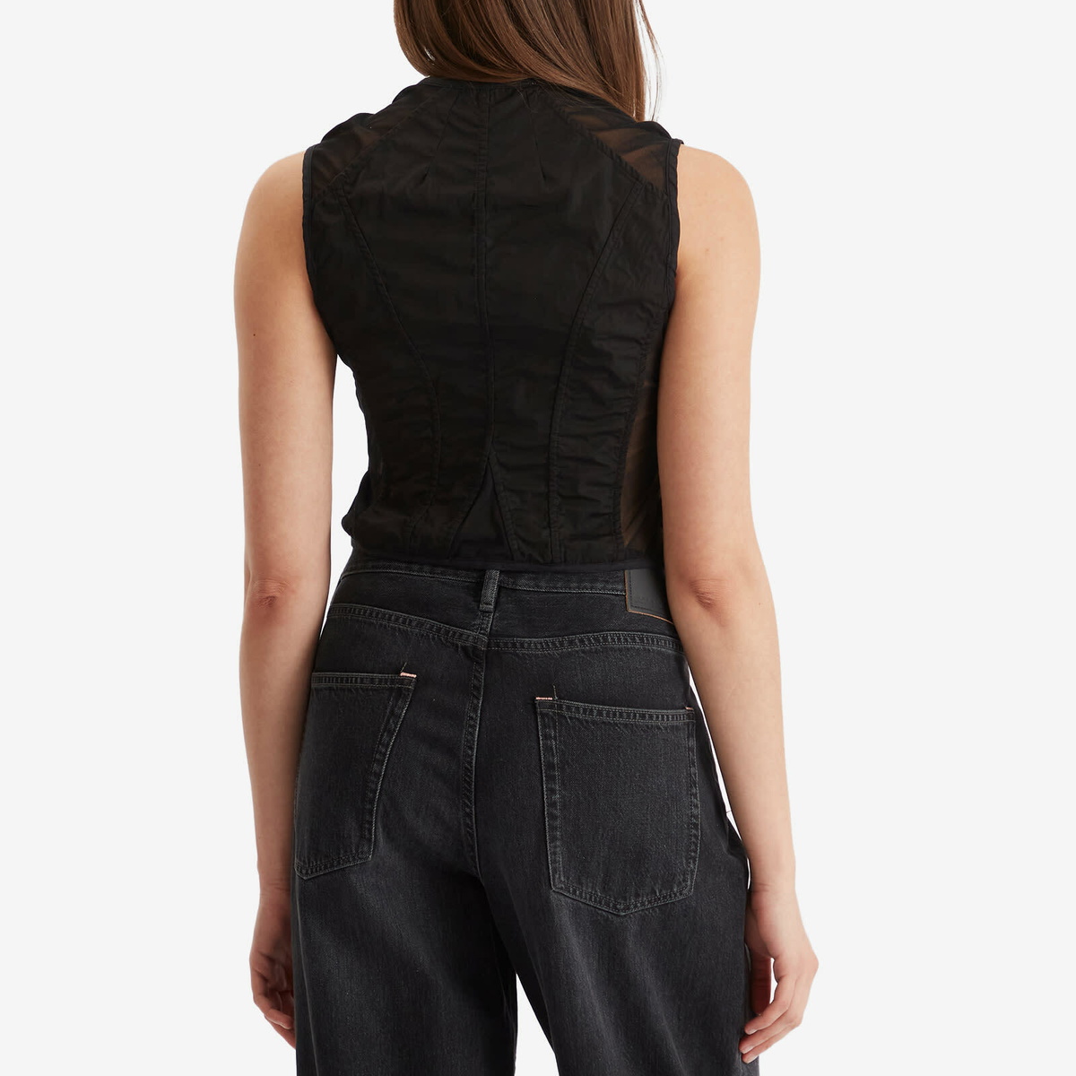 Our Legacy Women's All Day Poplin Corset Vest Top in Black All Day ...