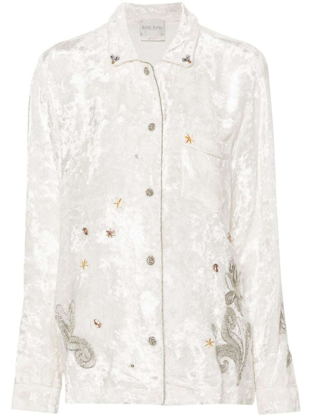 FORTE FORTE - Embroidered Velvet Shirt Forte Forte