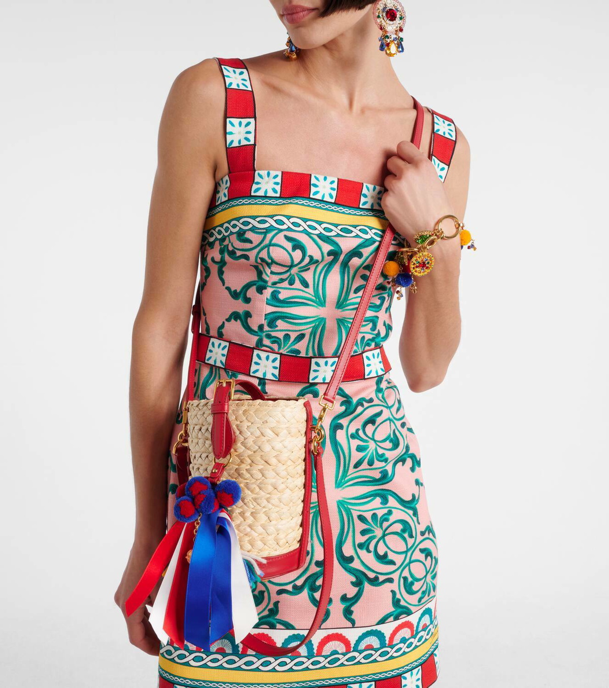 Dolce&Gabbana Carla Medium raffia bucket bag Dolce & Gabbana