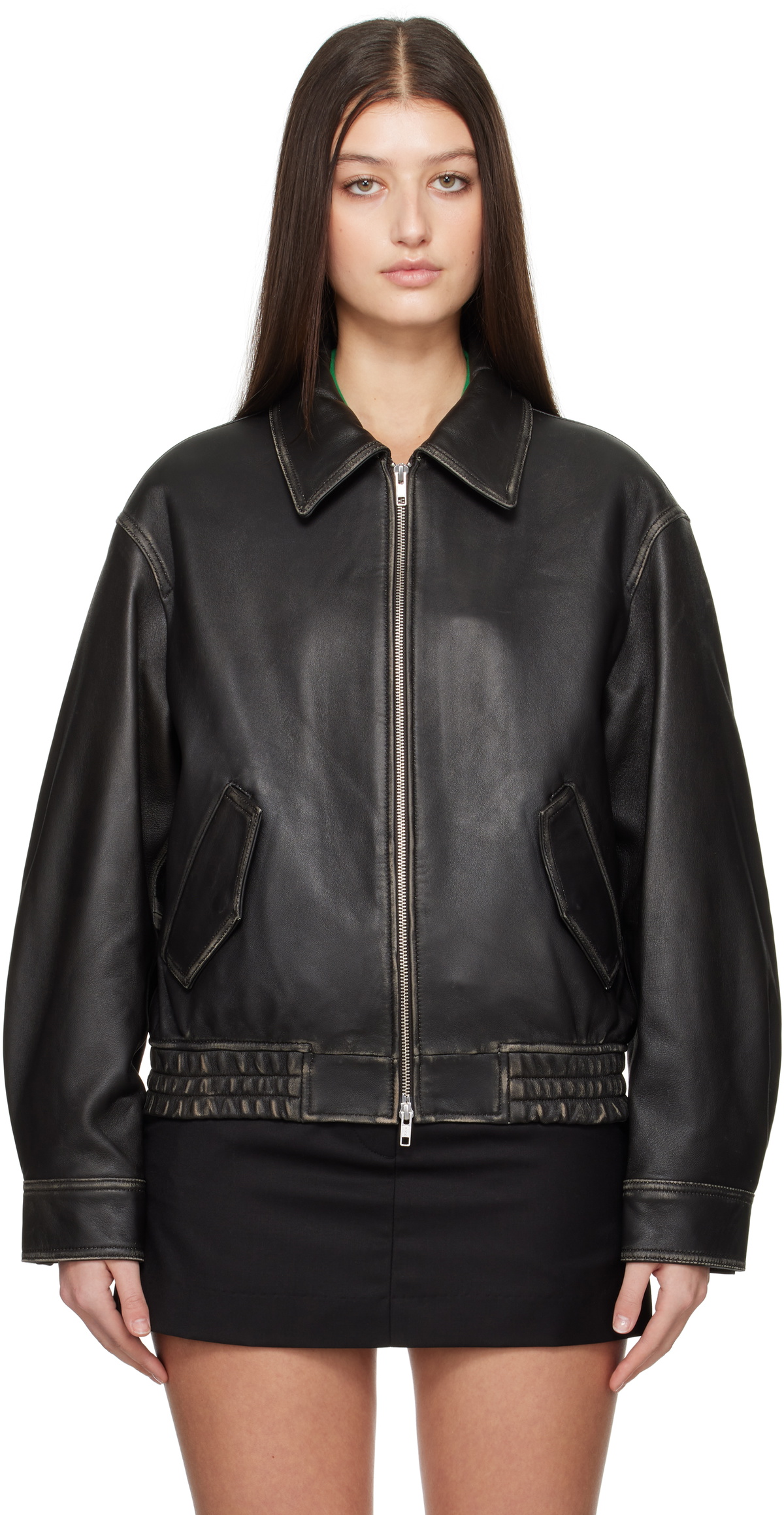 Dunst Black Lambskin Leather Jacket Dunst