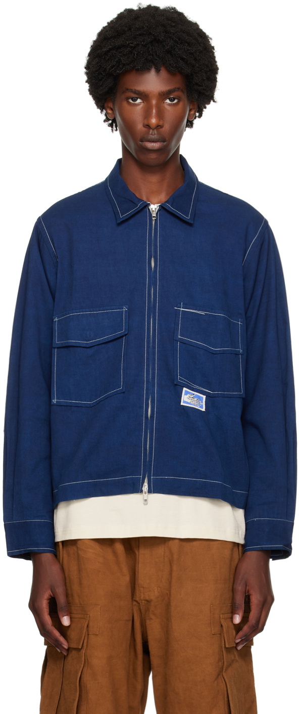 Story mfg. Blue Wonky Wear Jacket Story Mfg.