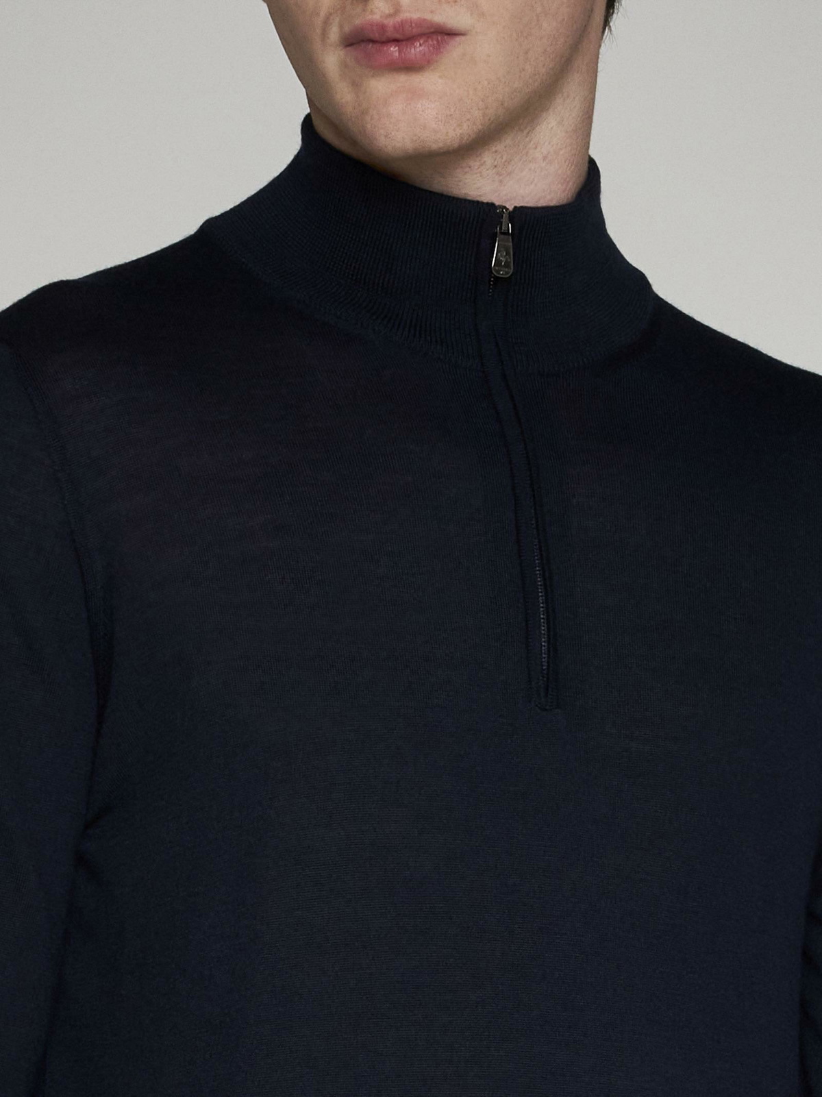 Piacenza Cashmere Half-zip Wool Sweater Piacenza Cashmere