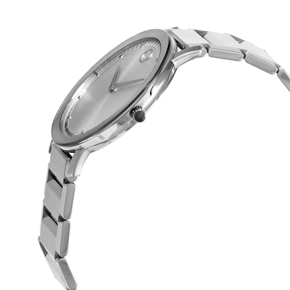 Movado Sapphire Quartz Silver Dial Mens Watch 0607407 Movado