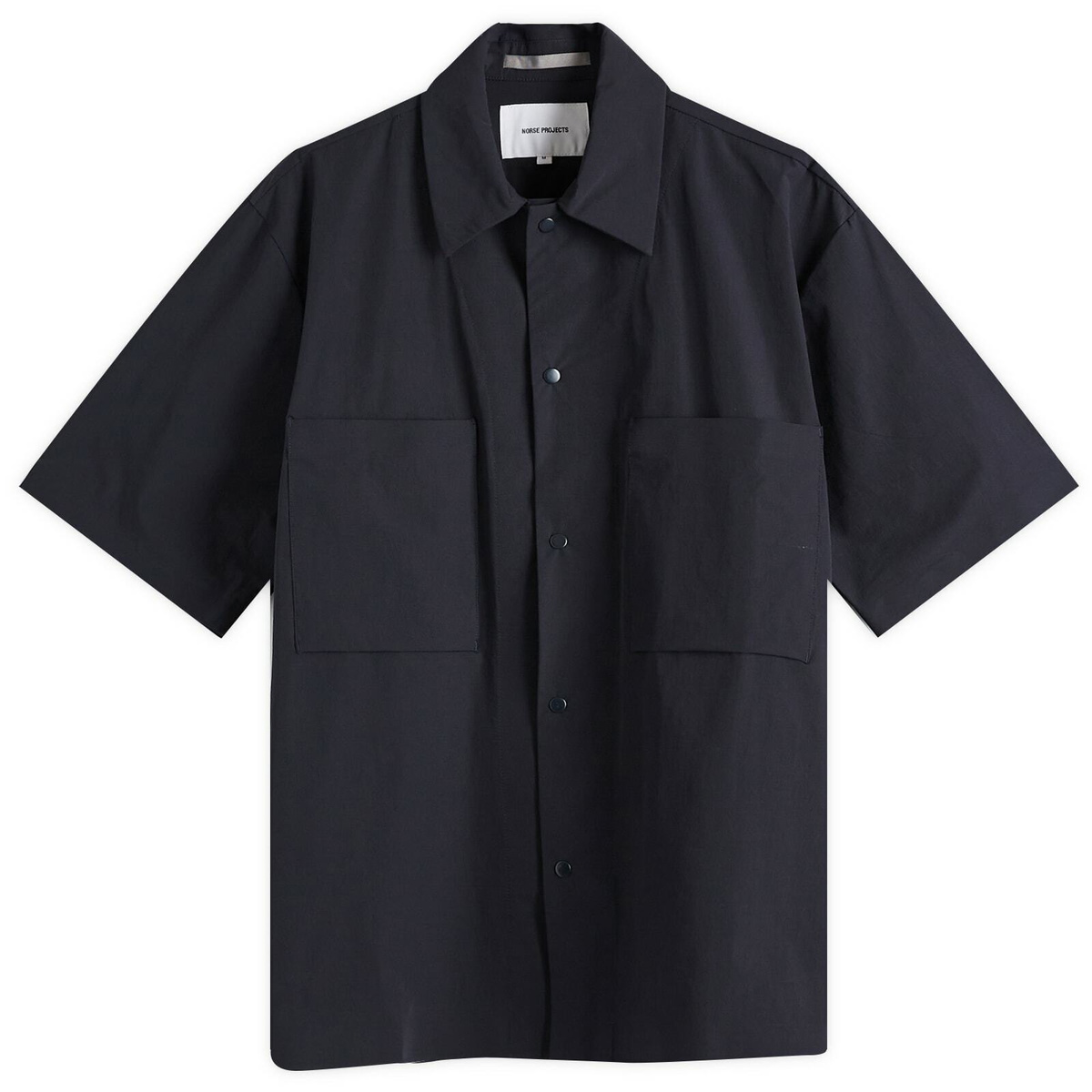 Norse Projects Men's Hermann Travel Light Short Sleeve Shirt in Dark ...