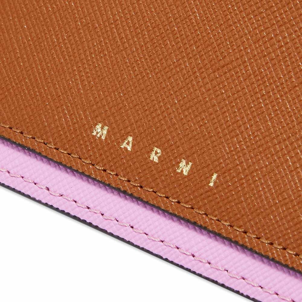 Marni Women's Colour block credit card holder in Moca/Pink/Shell Marni