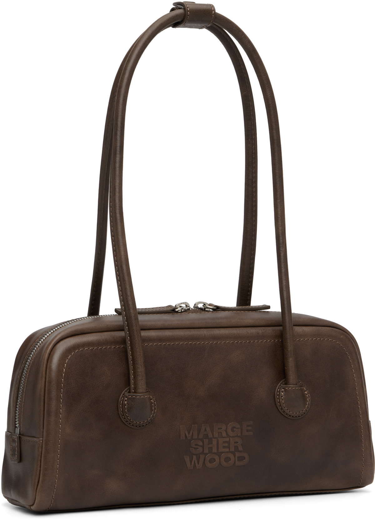 MARGESHERWOOD Brown Soft Boston EW Bag MARGESHERWOOD