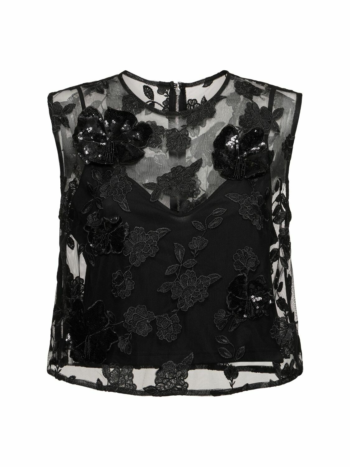 ROTATE Vola Flower Mesh Top ROTATE Birger Christensen