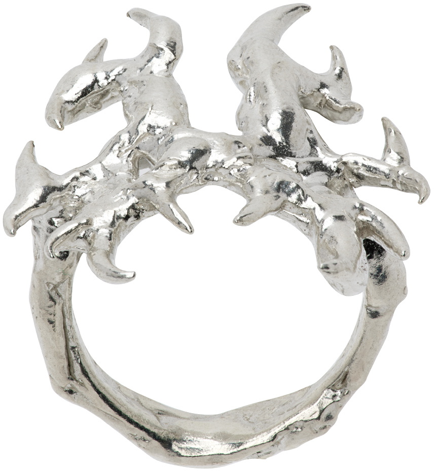 Harlot Hands SSENSE Exclusive Silver Druid Ring Harlot Hands
